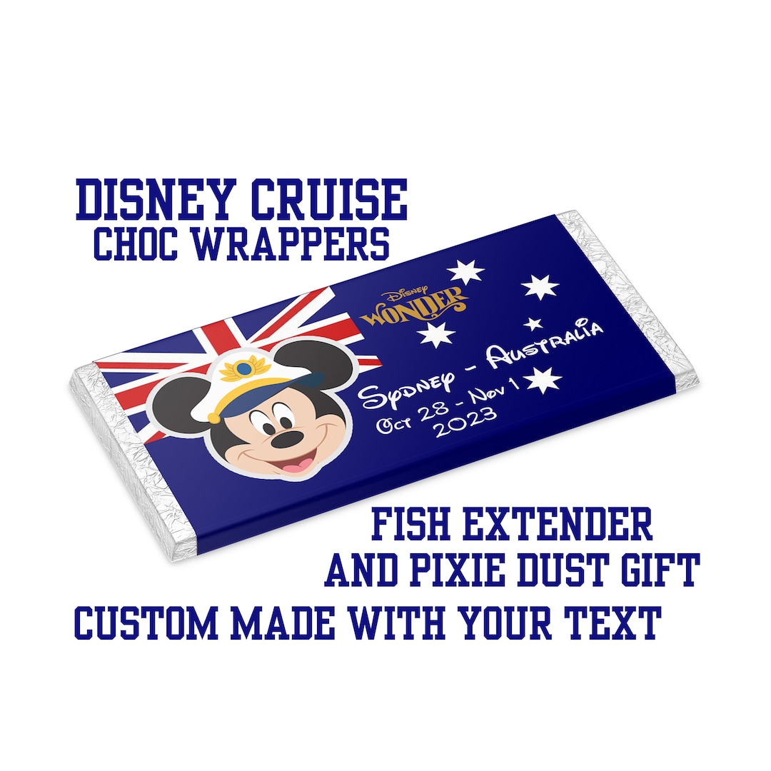 10 X Disney Cruise Chocolate Wrappers FE Fish Extender Gift Exchange ...