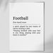 FOOTBALL DEFINITION PRINT Football Prints Football Wall - Etsy