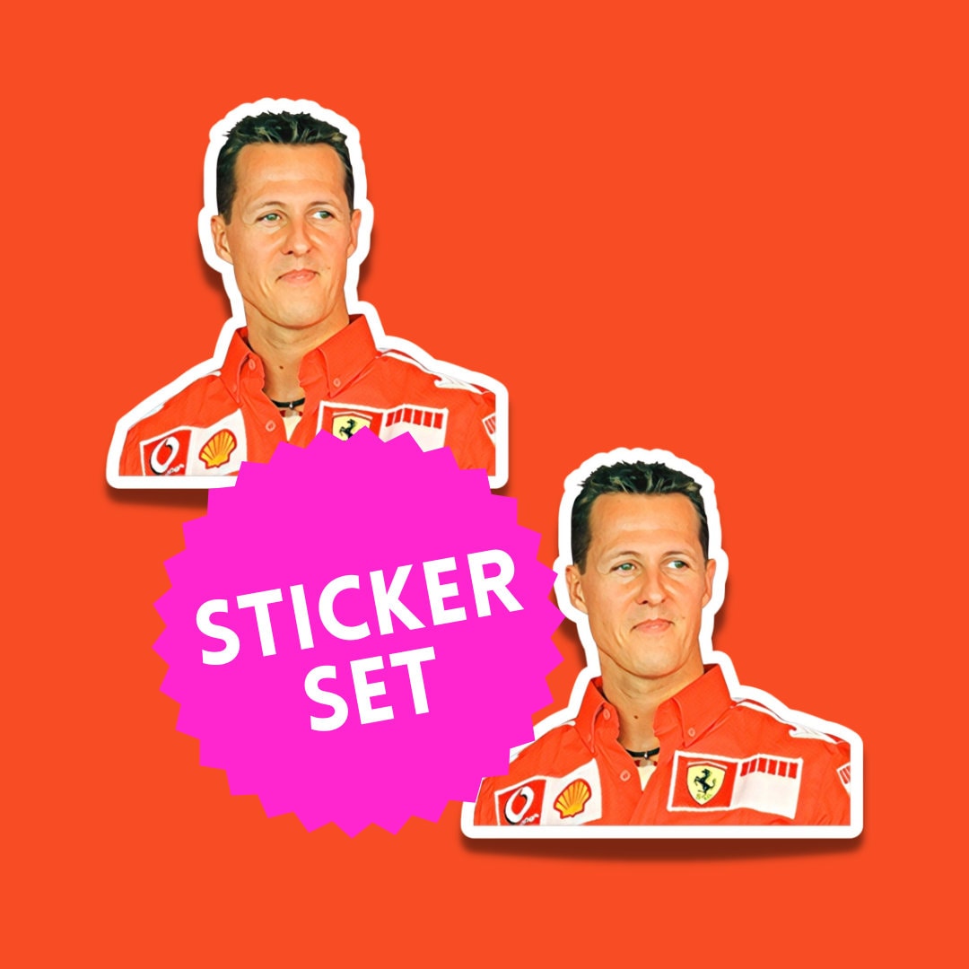 Michael Schumacher Sticker Set Choose Your Set Size: 2, 3, or 4 ...
