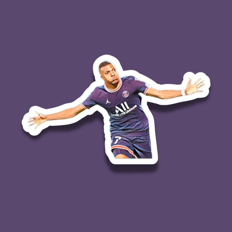 Kylian Mbappe Sticker Set Choose Your Set Size: 2, 3, or 4 Stickers ...