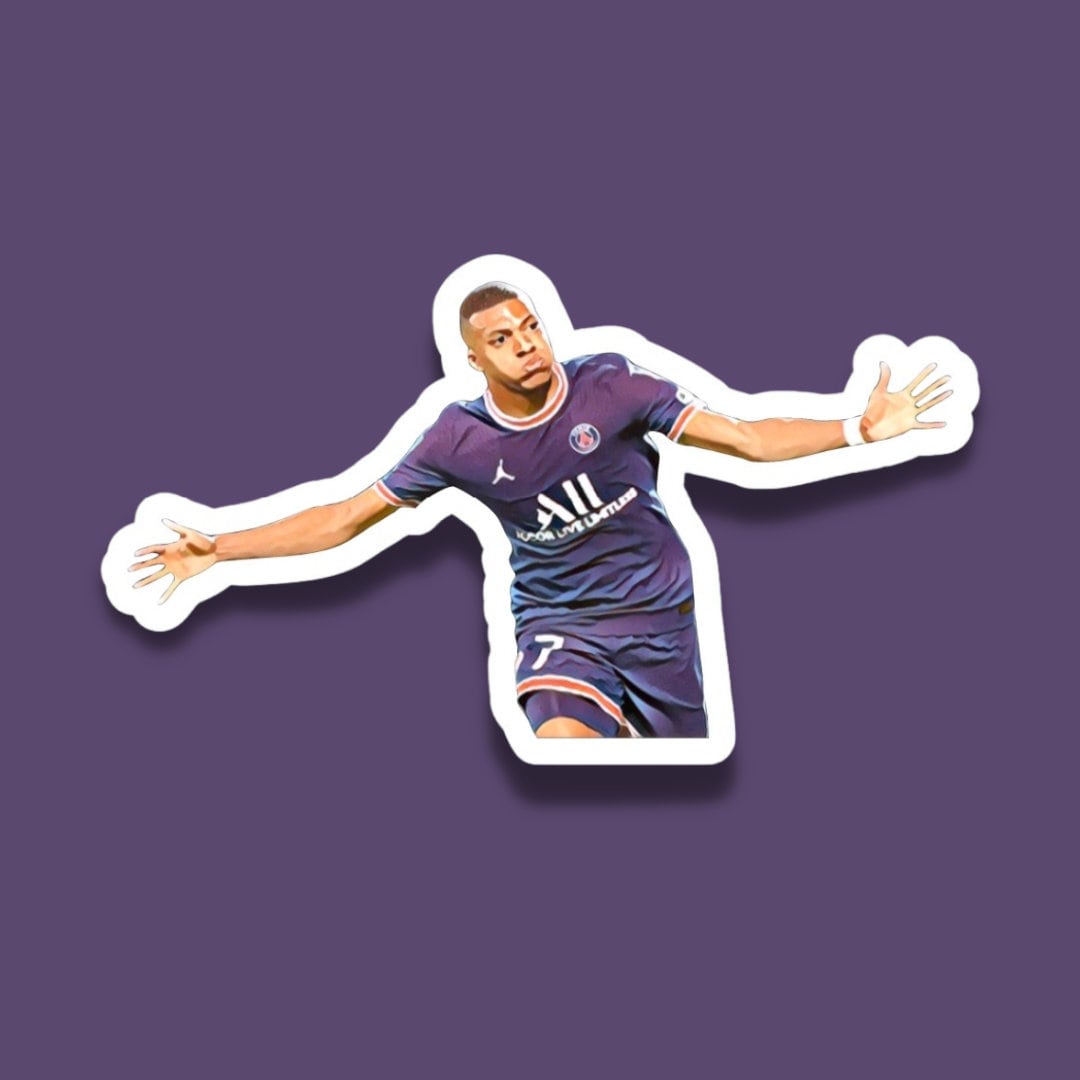 Kylian Mbappe Sticker Set Choose Your Set Size: 2, 3, or 4 Stickers ...