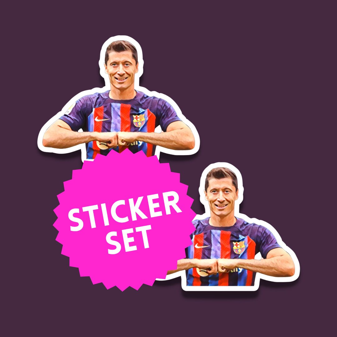 Robert Lewandowski Sticker Set Choose Your Set Size: 2, 3, or 4 ...