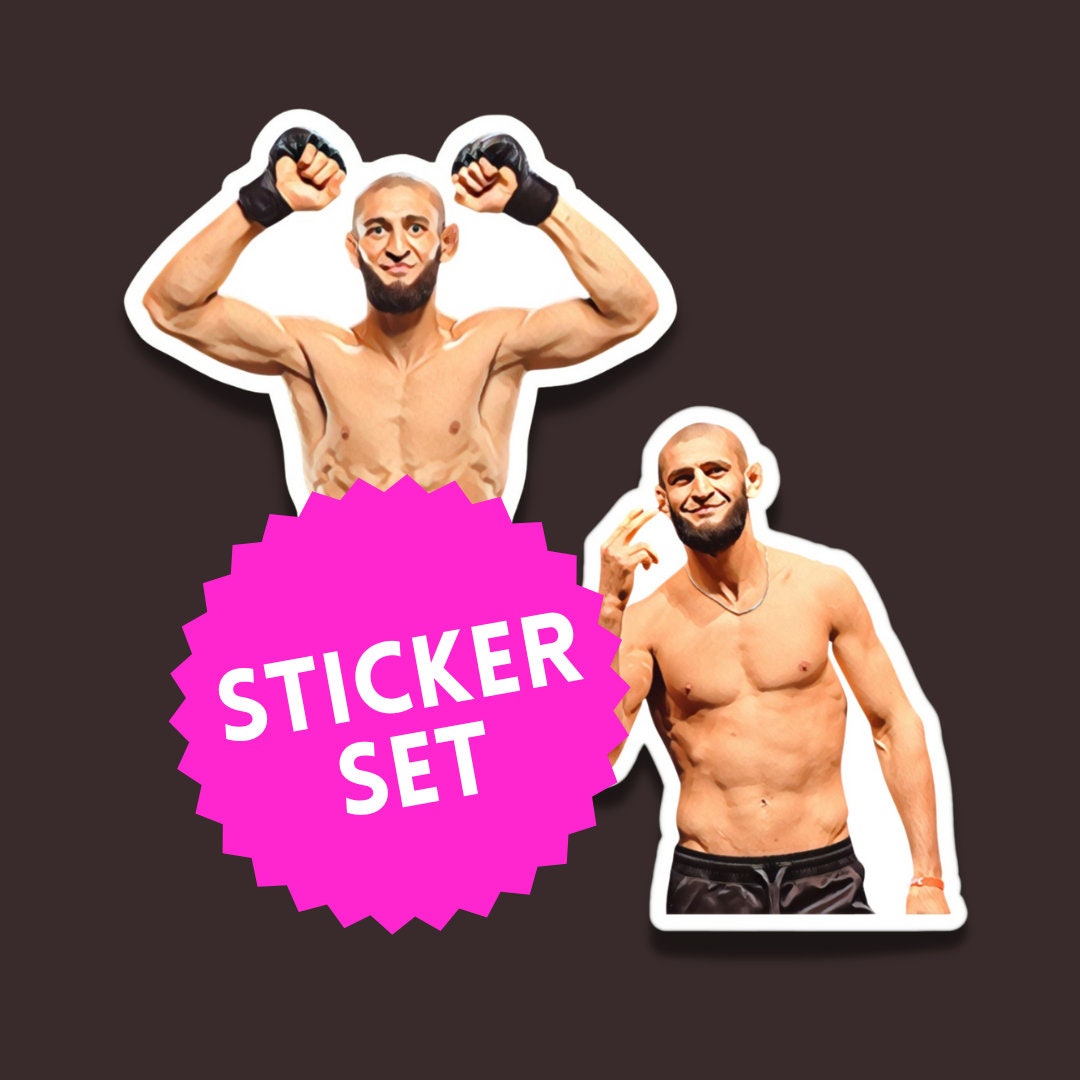 Khamzat Chimaev Sticker Set UFC ICON 3 Inches in Height - Etsy