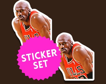 Michael Jordan Skeleton Shrug Glossy Sticker 3, Water Resistant Laptop ...