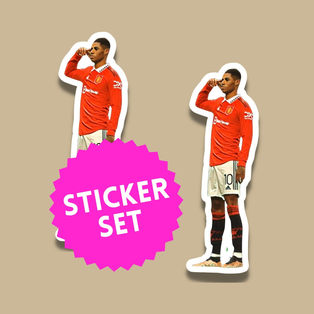 Marcus Rashford Sticker Set Choose Your Set Size: 2, 3, or 4 Stickers ...