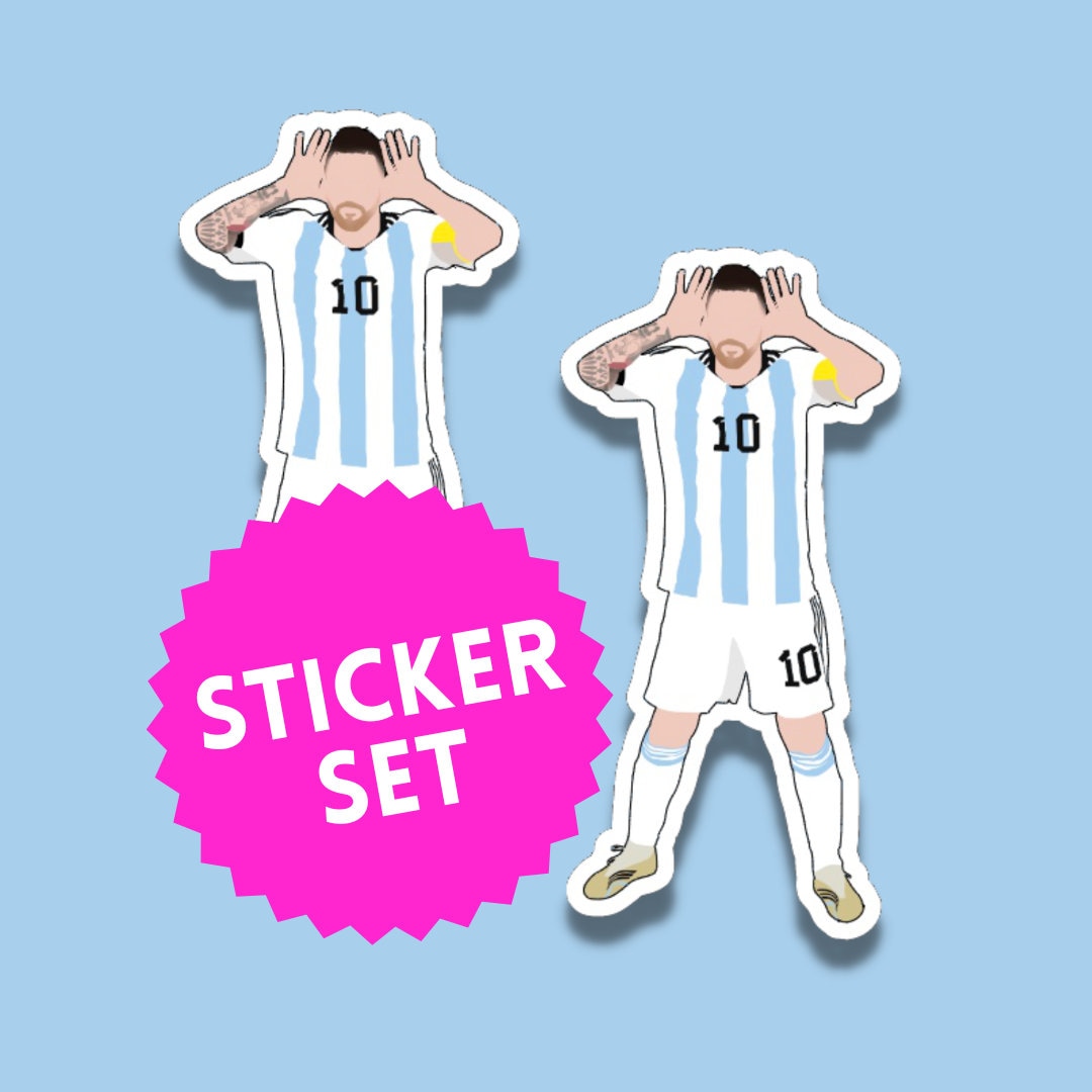 Leo Messi Minimalist Sticker Set Choose Your Set Size: 2, 3, or 4 ...