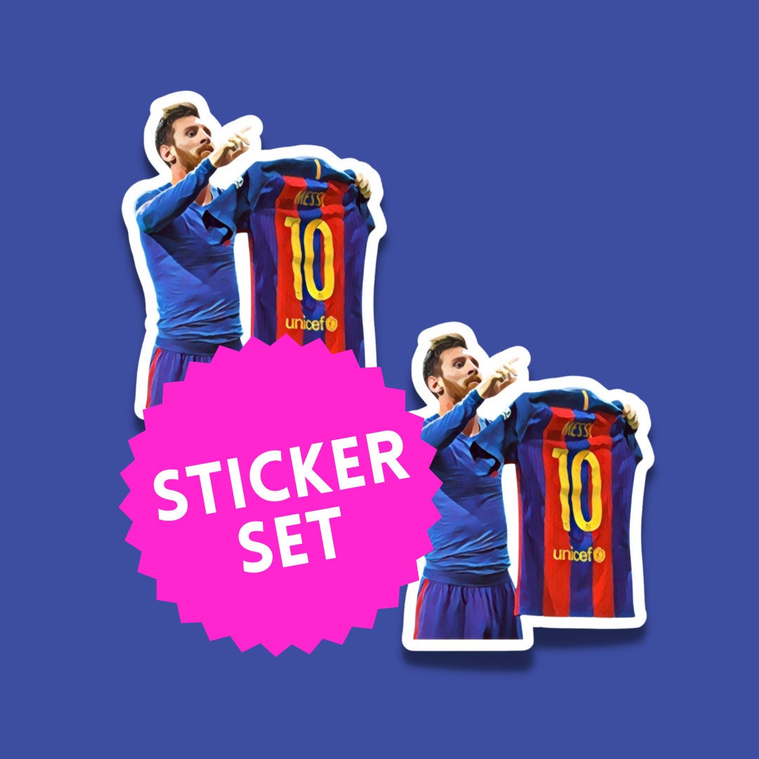 Messi Epic Shirt Celebration Sticker Set Choose Your Set Size: 2, 3, or ...