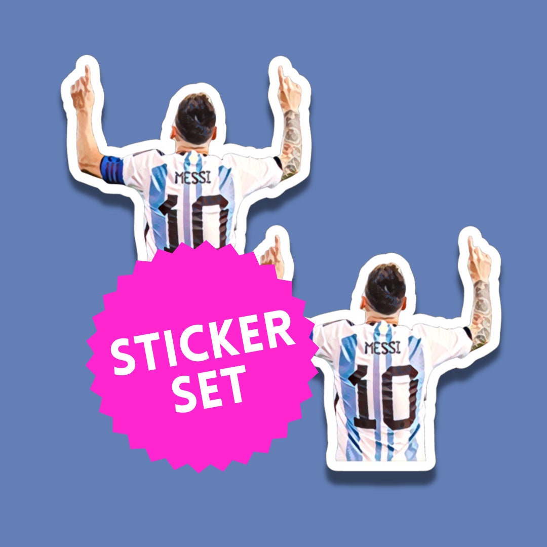 Leo Messi Sticker Set Choose Your Set Size: 2, 3, or 4 Stickers, Glossy ...