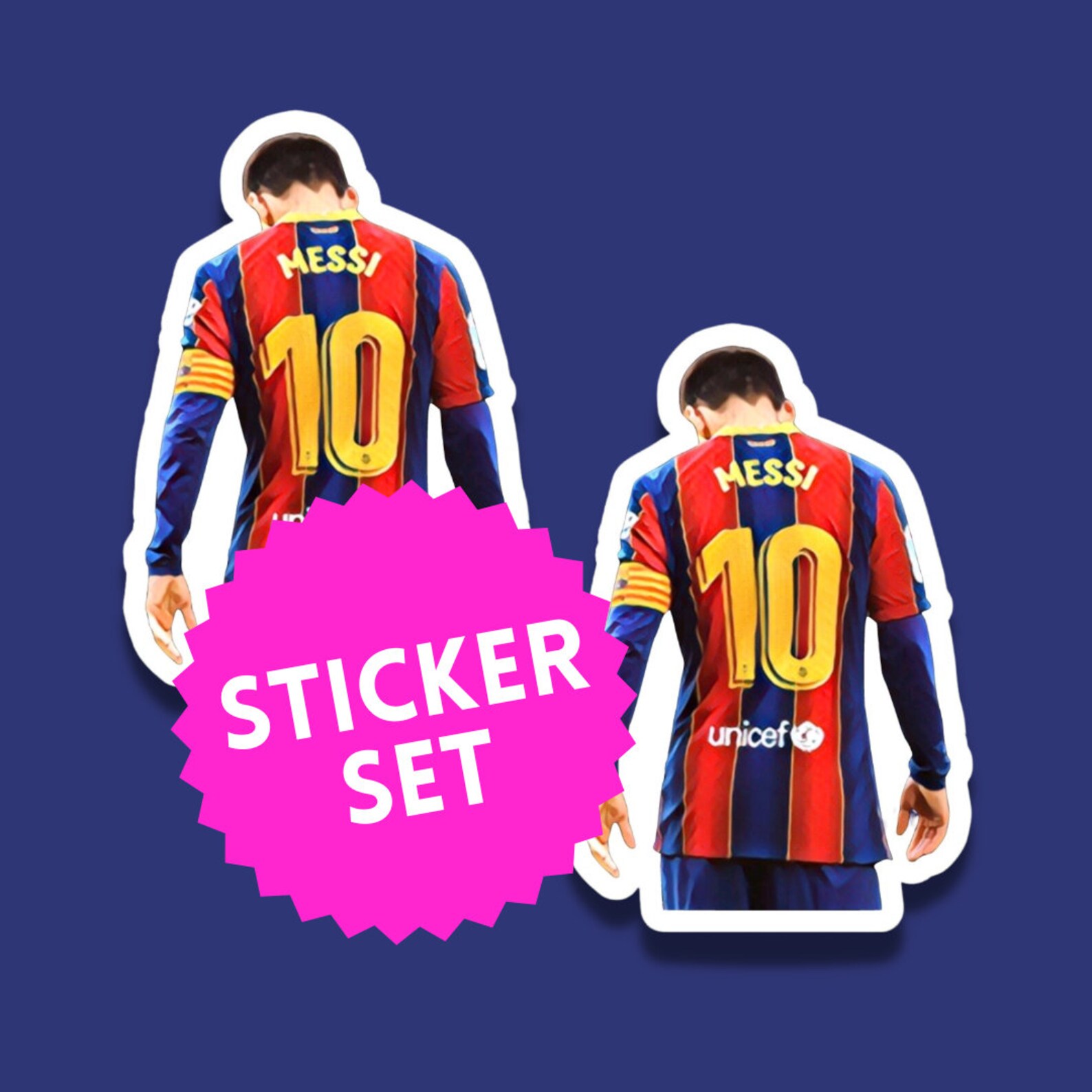 Leo Messi Classic Sticker Set Choose Your Set Size: 2 3 - Etsy