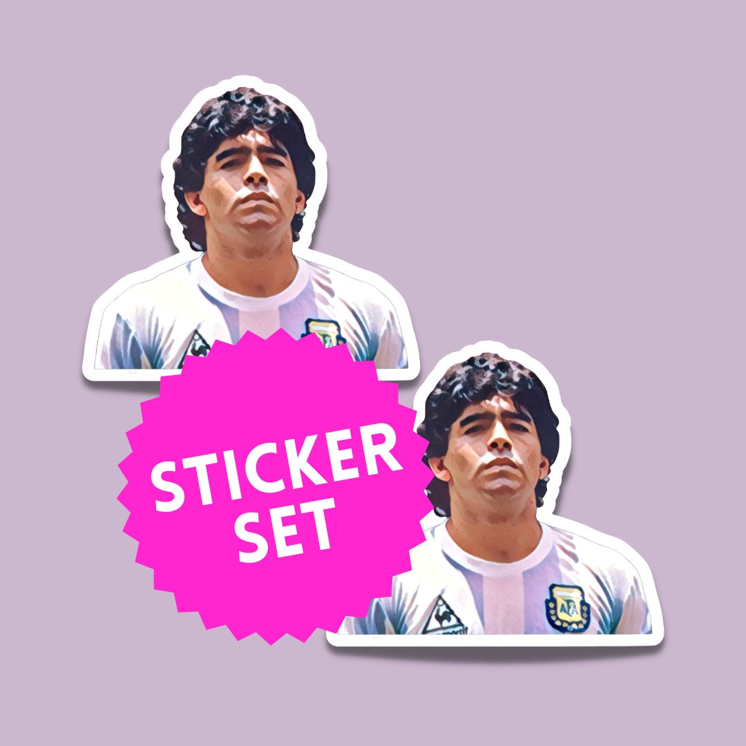 Diego Maradona Sticker Set Choose Your Set Size: 2, 3, or 4 Stickers ...