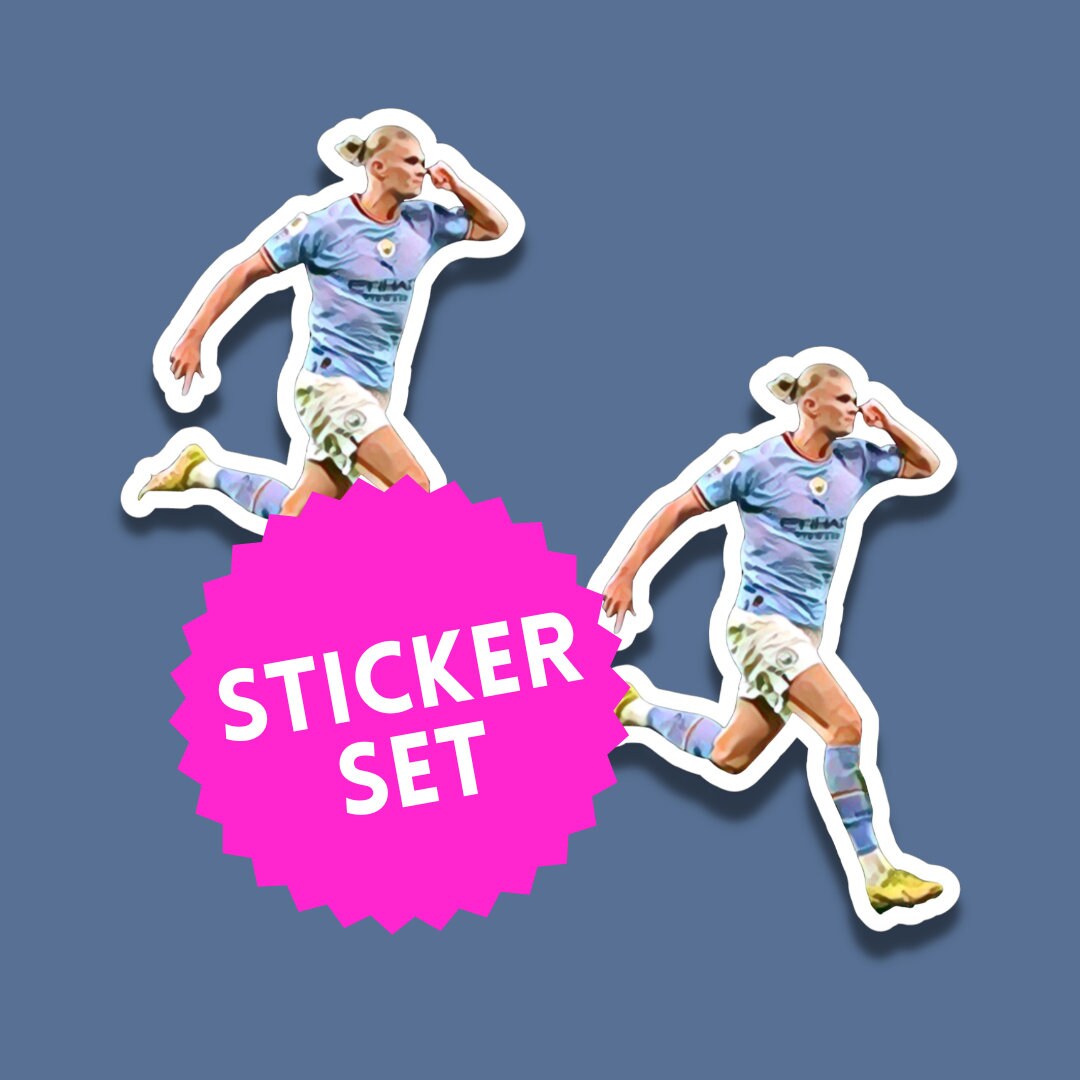 Erling Haaland Sticker Set Choose Your Set Size: 2, 3, or 4 Stickers ...