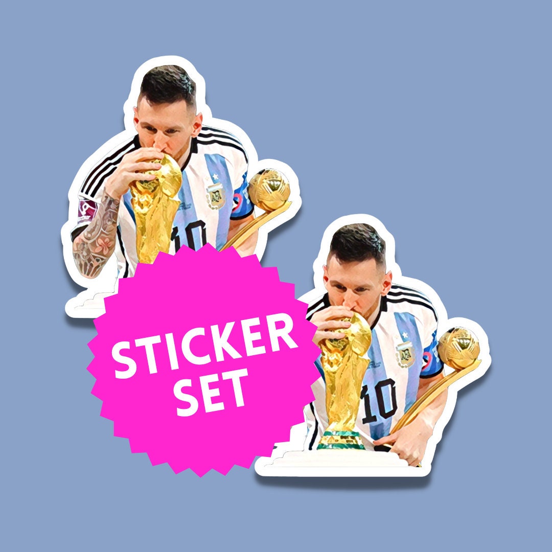 Leo Messi World Cup Sticker Set Choose Your Set Size: 2, 3, or 4 ...