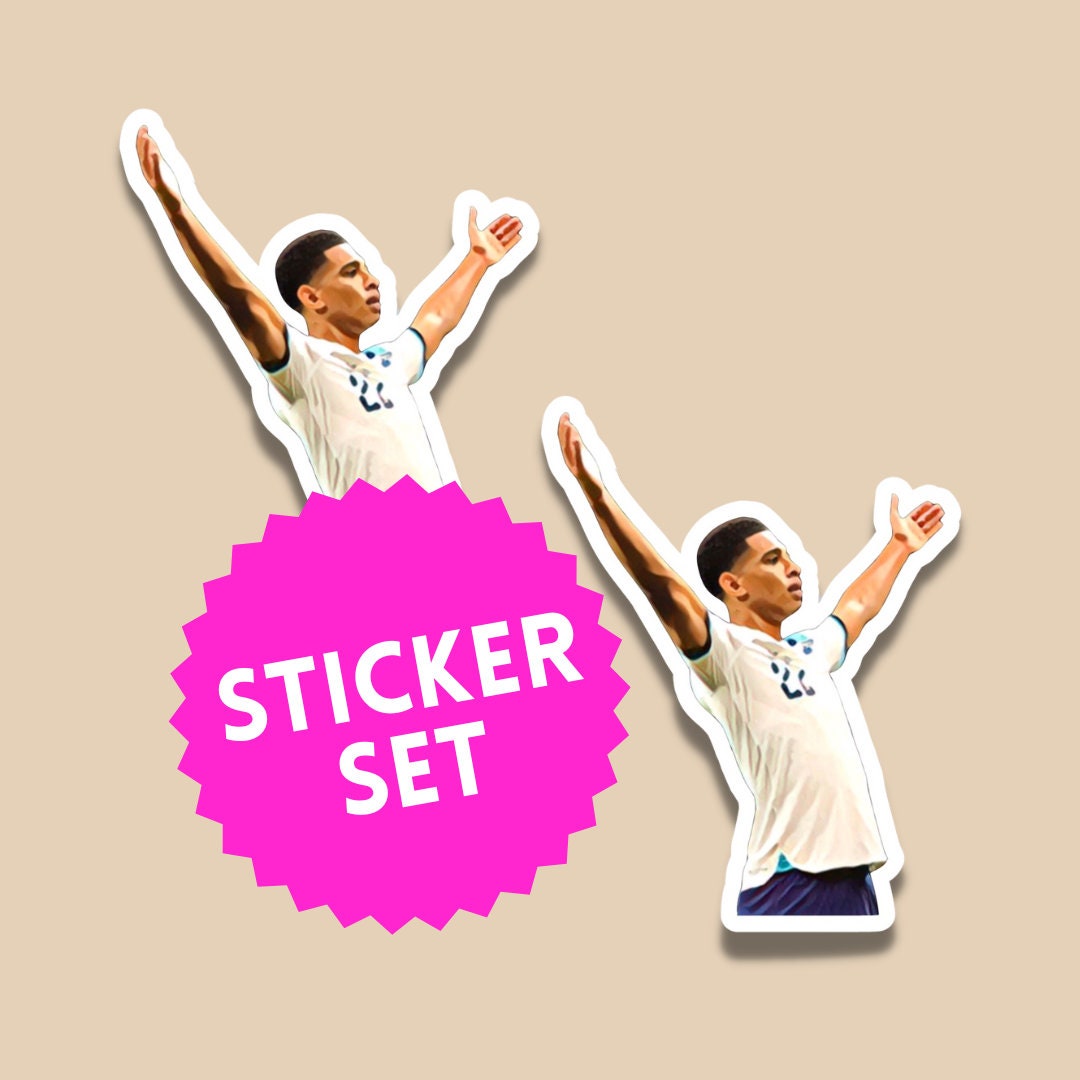 Jude Bellingham Sticker Set Choose Your Set Size: 2, 3, or 4 Stickers ...