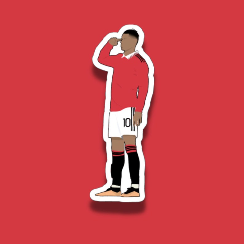 Marcus Rashford Minimalist Sticker Set Choose Your Set Size: 2, 3, or 4 ...
