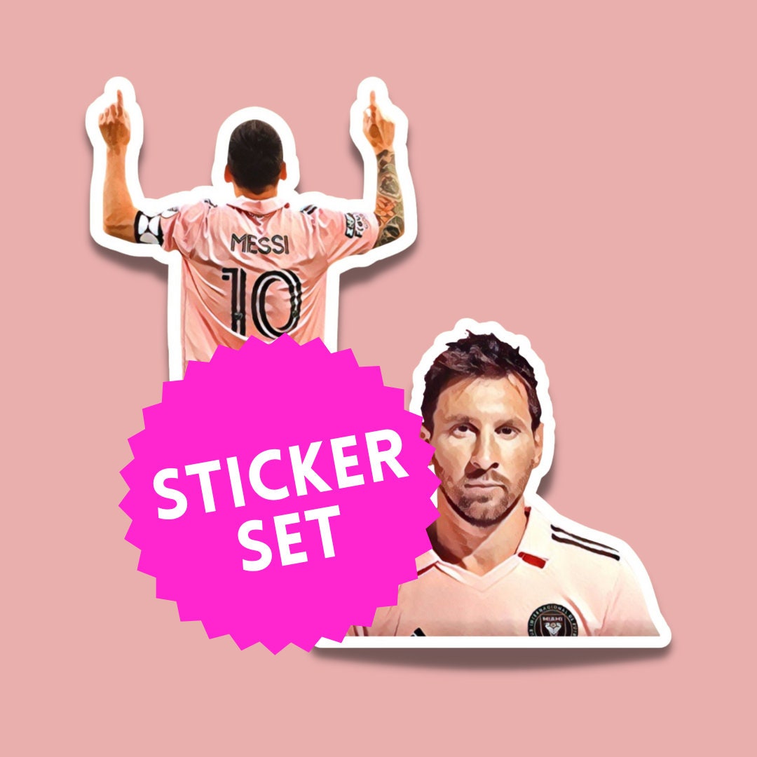 Leo Messi Sticker Set Inter Miami FC 3 Inches in Height - Etsy