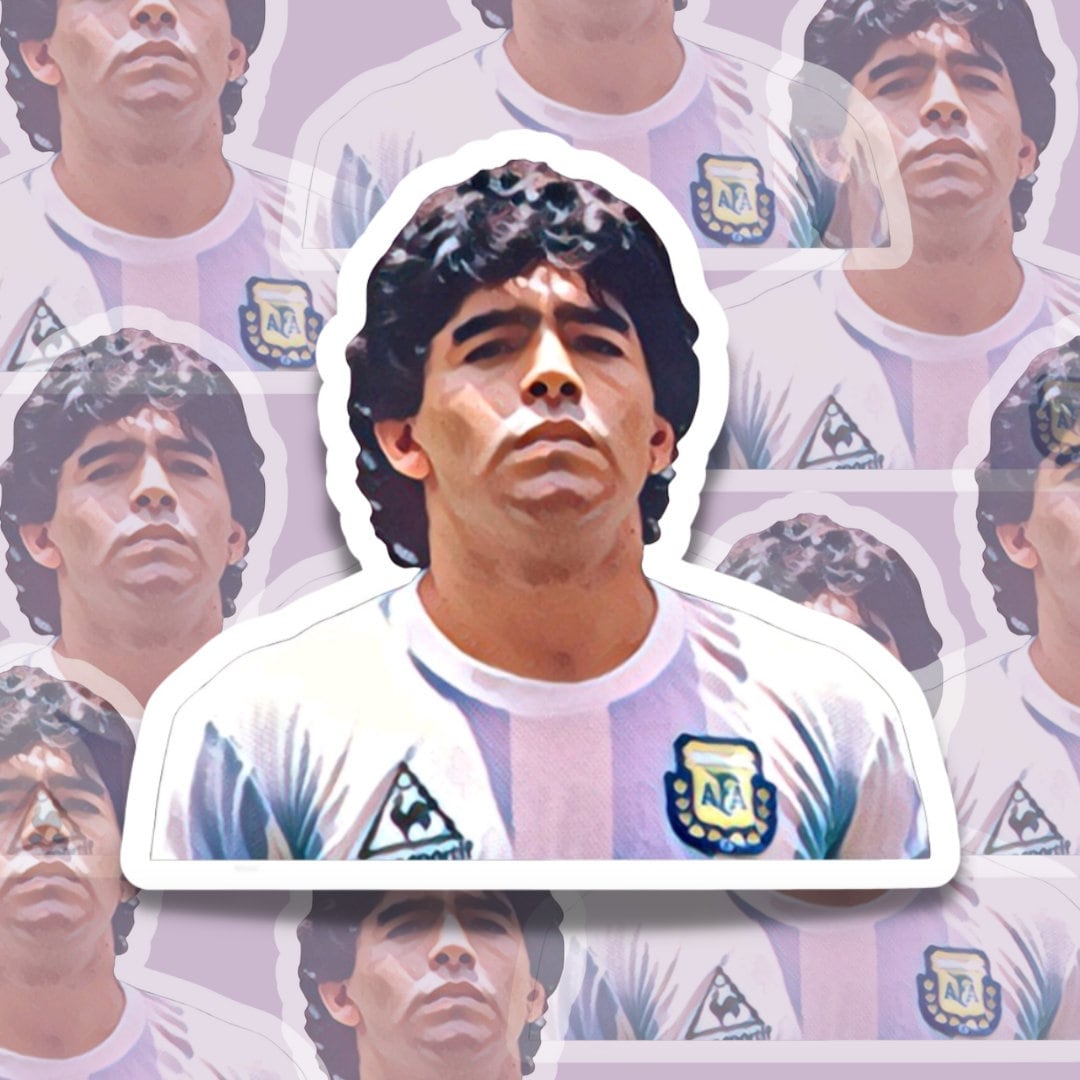 Diego Maradona Sticker Set Choose Your Set Size: 2, 3, or 4 Stickers ...