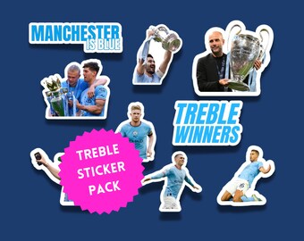 25% OFF Manchester City Sticker Pack, 9 Pack of City Stickers, Haaland ...