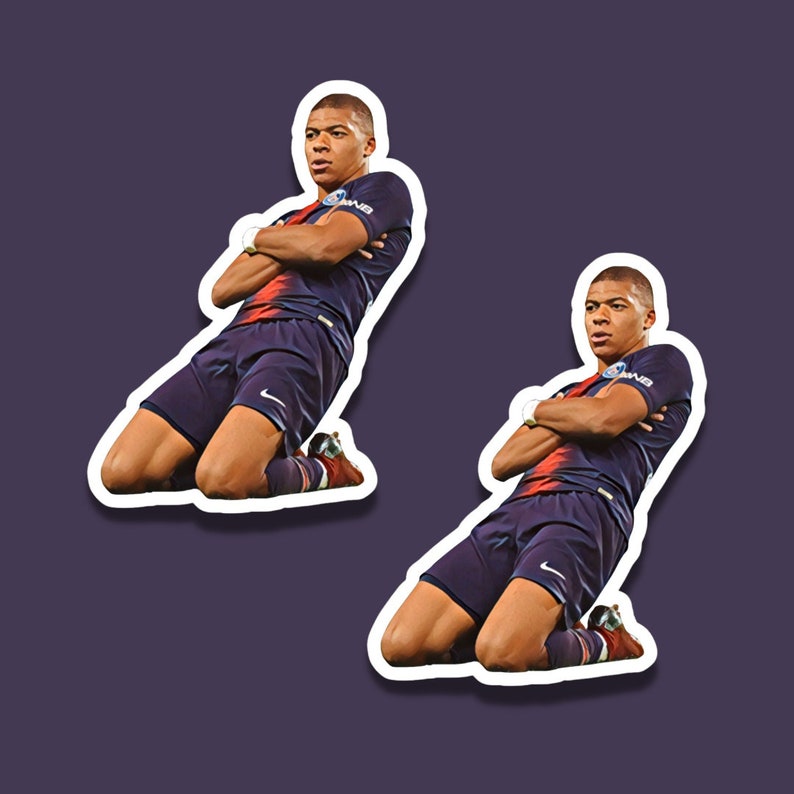 Kylian Mbappe Sticker Set Choose Your Set Size: 2, 3, or 4 Stickers ...