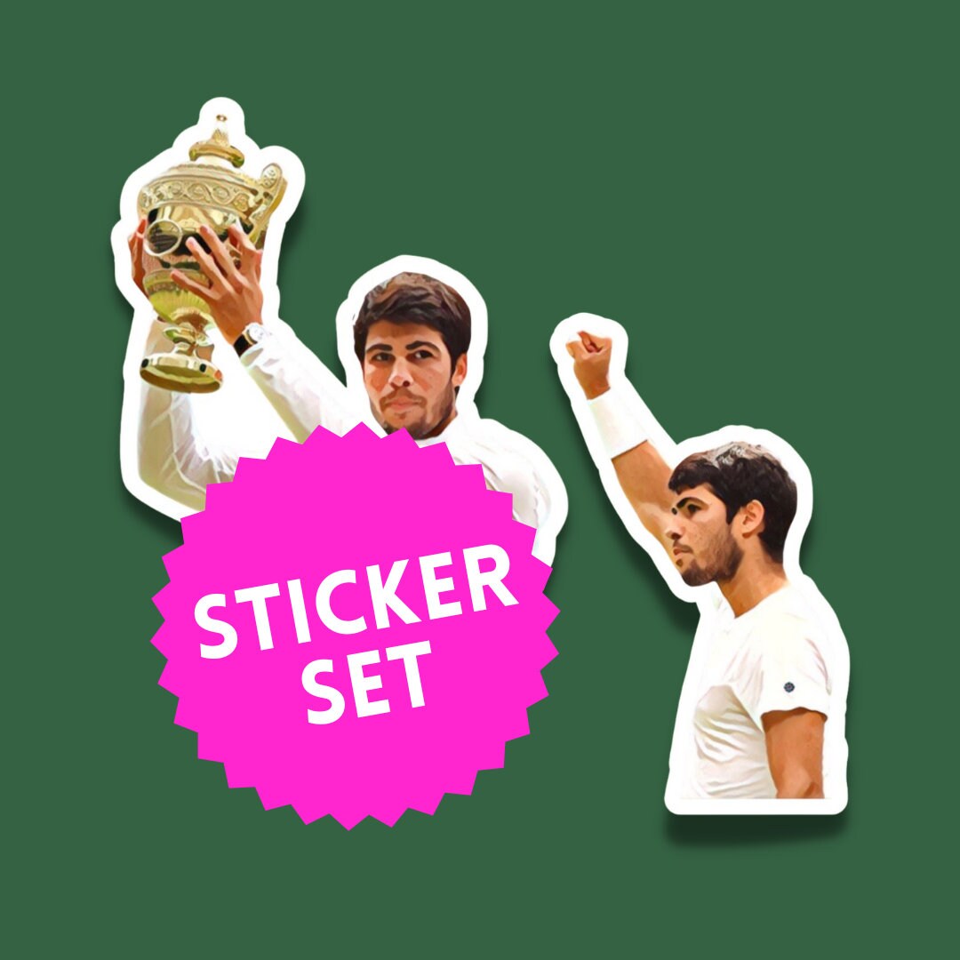 Carlos Alcaraz Sticker Set Tennis Champion 3 Inches in Height - Etsy Canada