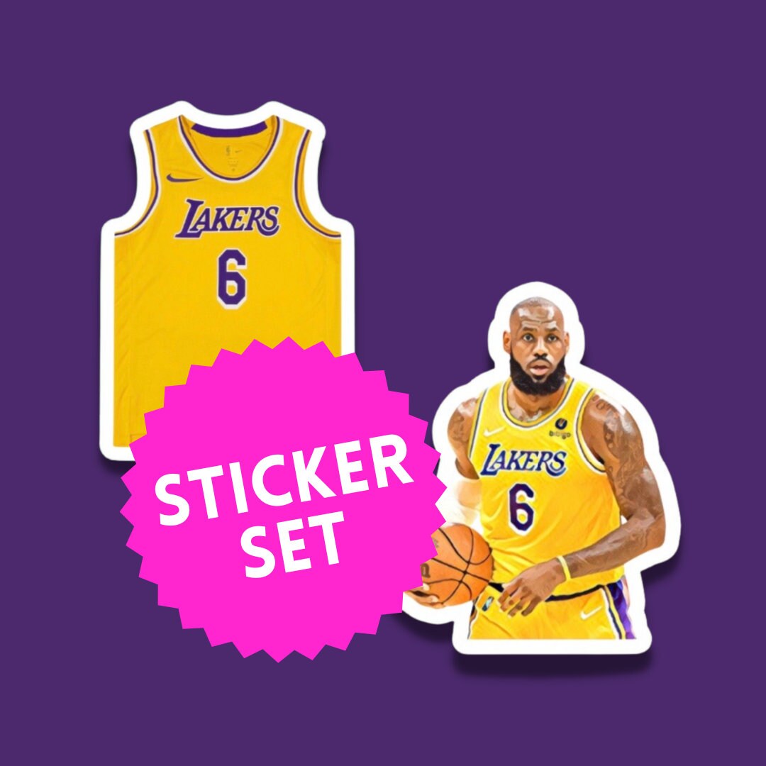 Lebron James Sticker Set LA Lakers 3 Inches in Height LA LAKERS - Etsy
