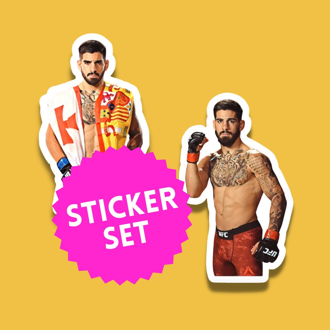 Ilia Topuria Sticker Set UFC Light and Featherweight 3.5 Inches in ...