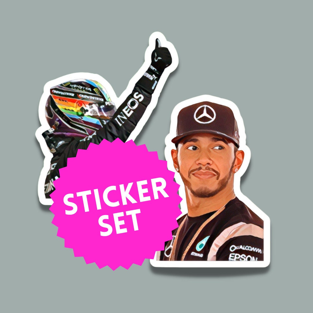 Lewis Hamilton Sticker Set 3 Inches in Height F1 - Etsy