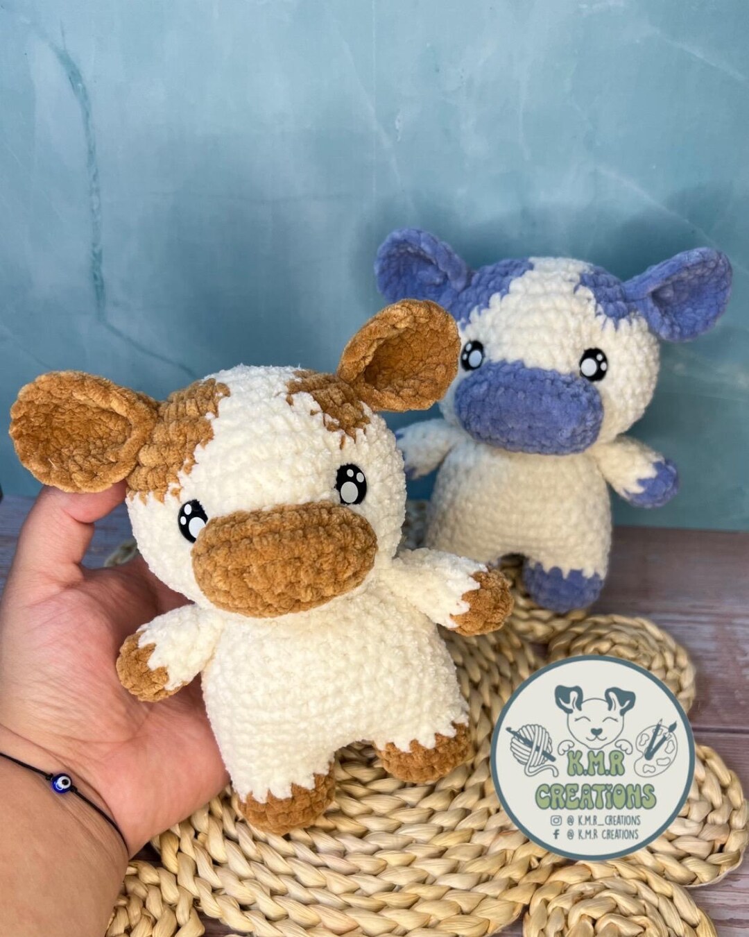 Crochet Cow Plushie: Handmade Stuffed Animal Toy - Etsy