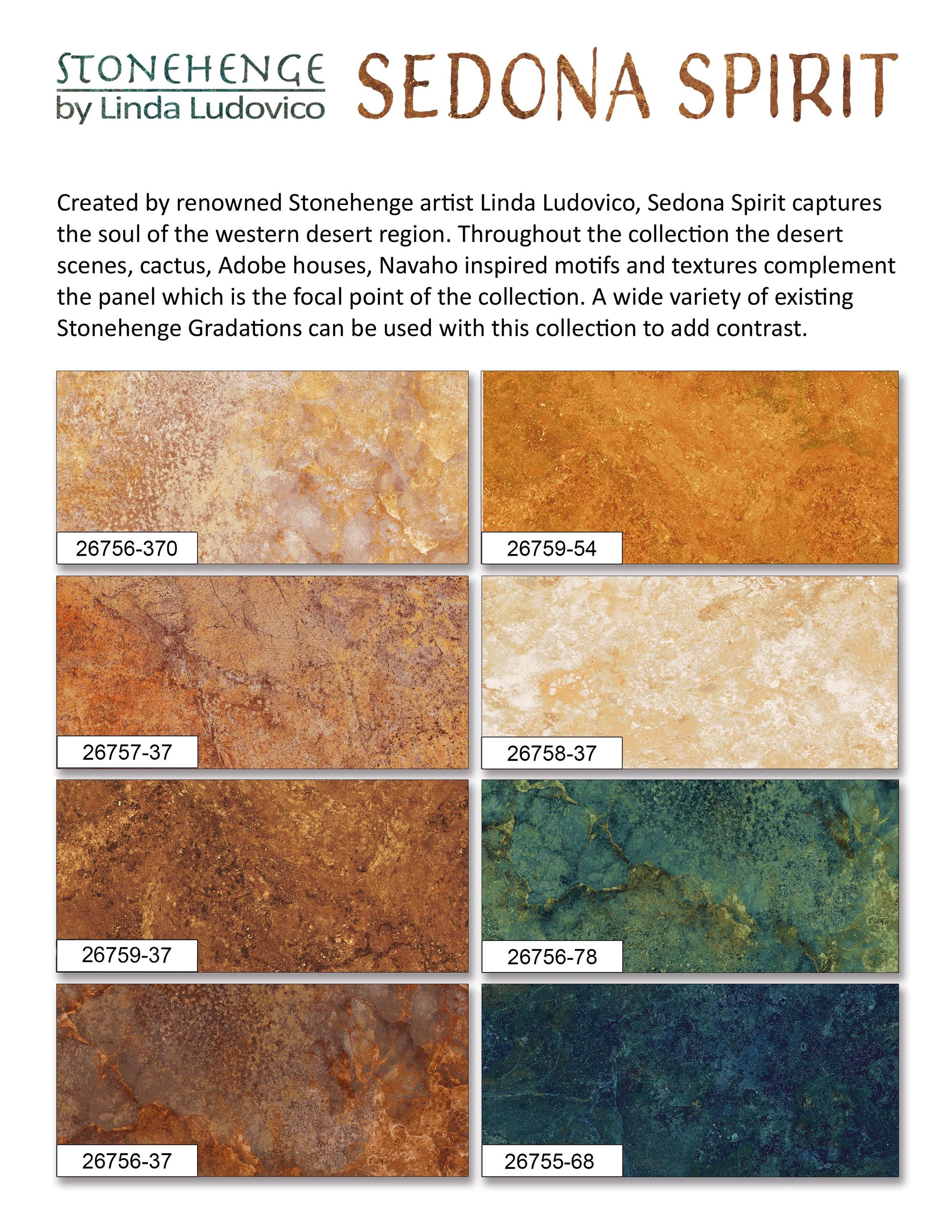 Sedona Spirit - Sedona Blender - Rust/teal - Yardage - by Linda ...