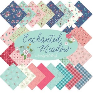 Enchanted Meadow - Forest Friends Denim - per Yard - Beverly Mccullough ...