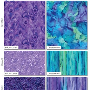 Allure - Large Texture - Turquoise Multi - Yardage - by Deborah Edwards ...