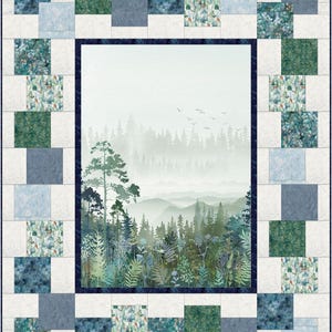 Tree Line Quilt KIT - Features Tree Line Panels by Hoffman & Quilters ...