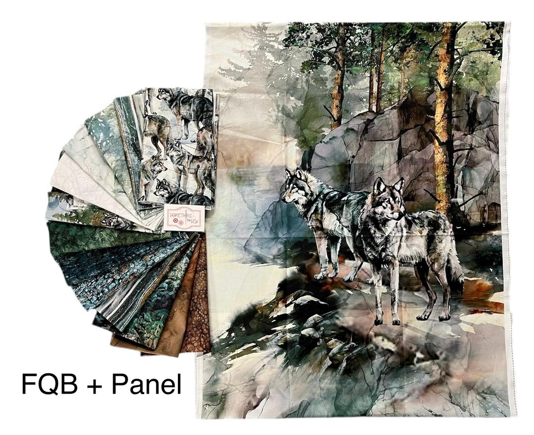 Lone Wolf Fat Quarter Bundle + PANEL! - 13 Fq's + 24" Panel - by ...