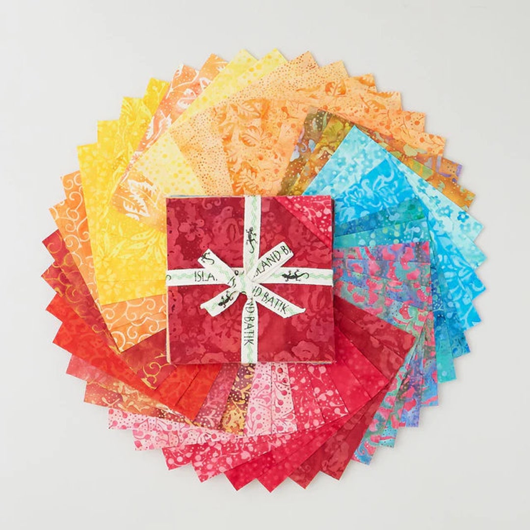 Tropical Oasis Batiks - Charm Pack - (42) 5” Squares - by Island Batik ...