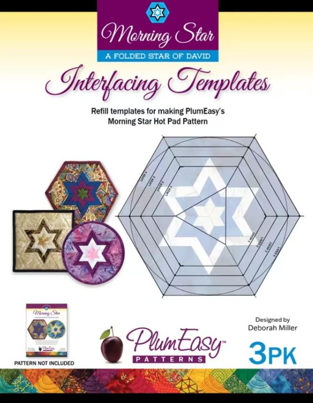 Morning Star Interfacing Templates - 3pk - by Plumeasy - Etsy