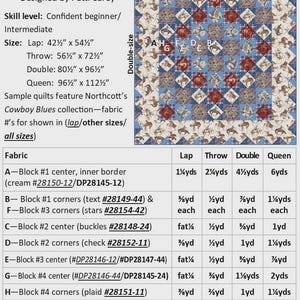 Trip Around the Rodeo - Quilt PATTERN - by Patti's Patchwork - Multiple Sizes - Pc ...