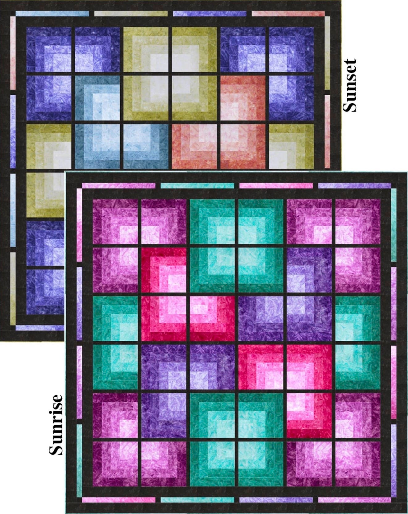 Sunrise, Sunset Cabins - Quilt PATTERN - by Sandy Boobar & Sue Harvey ...
