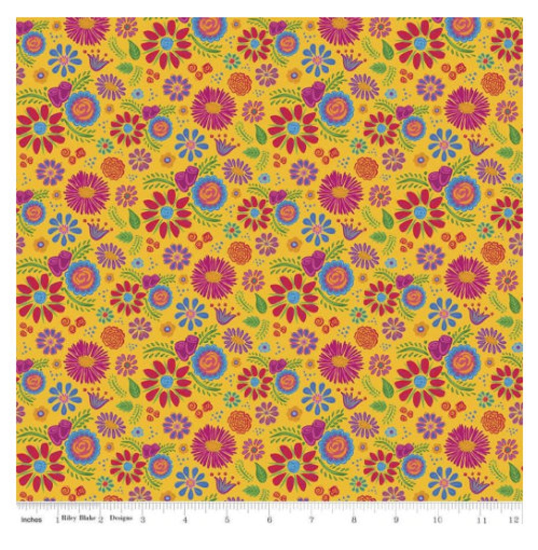 Eleanor - Floral YELLOW - per Yard - by Kathy Cano-murillo of Crafty ...