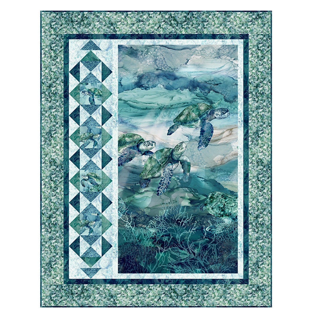 Ocean Cruise Quilt KIT Features Sea Breeze by Northcott the Sweet Tea ...