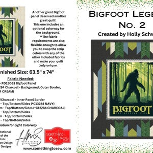Bigfoot Panel Quilt Pattern - Etsy