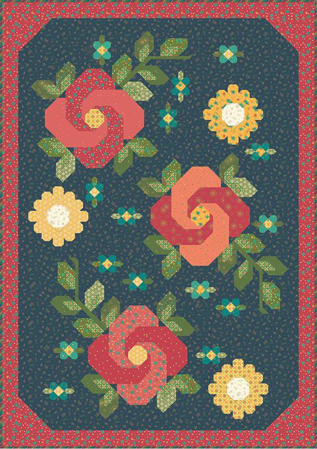 Midnight Rose Garden - Quilt PATTERN - by Heather Peterson of Anka's ...