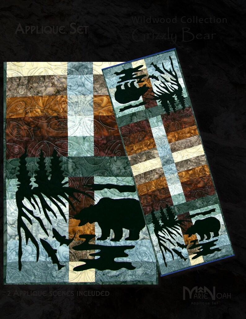 Wildwood Collection - Grizzly Bear - Applique Set - by Marie Noah at ...