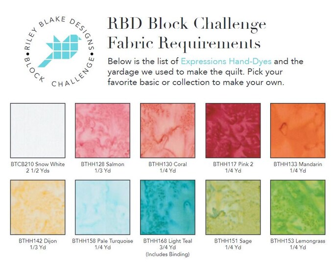 Fabric KIT for Riley Blake Designs 2023 Block Challenge - Expressions ...