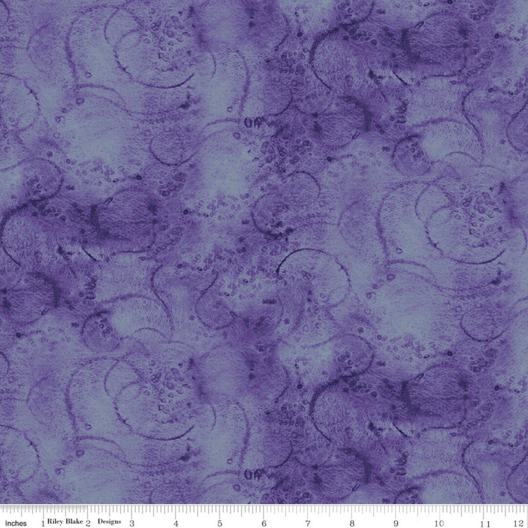 Painter's Watercolor Swirl Periwinkle - Yardage - by J. Wecker Frisch ...