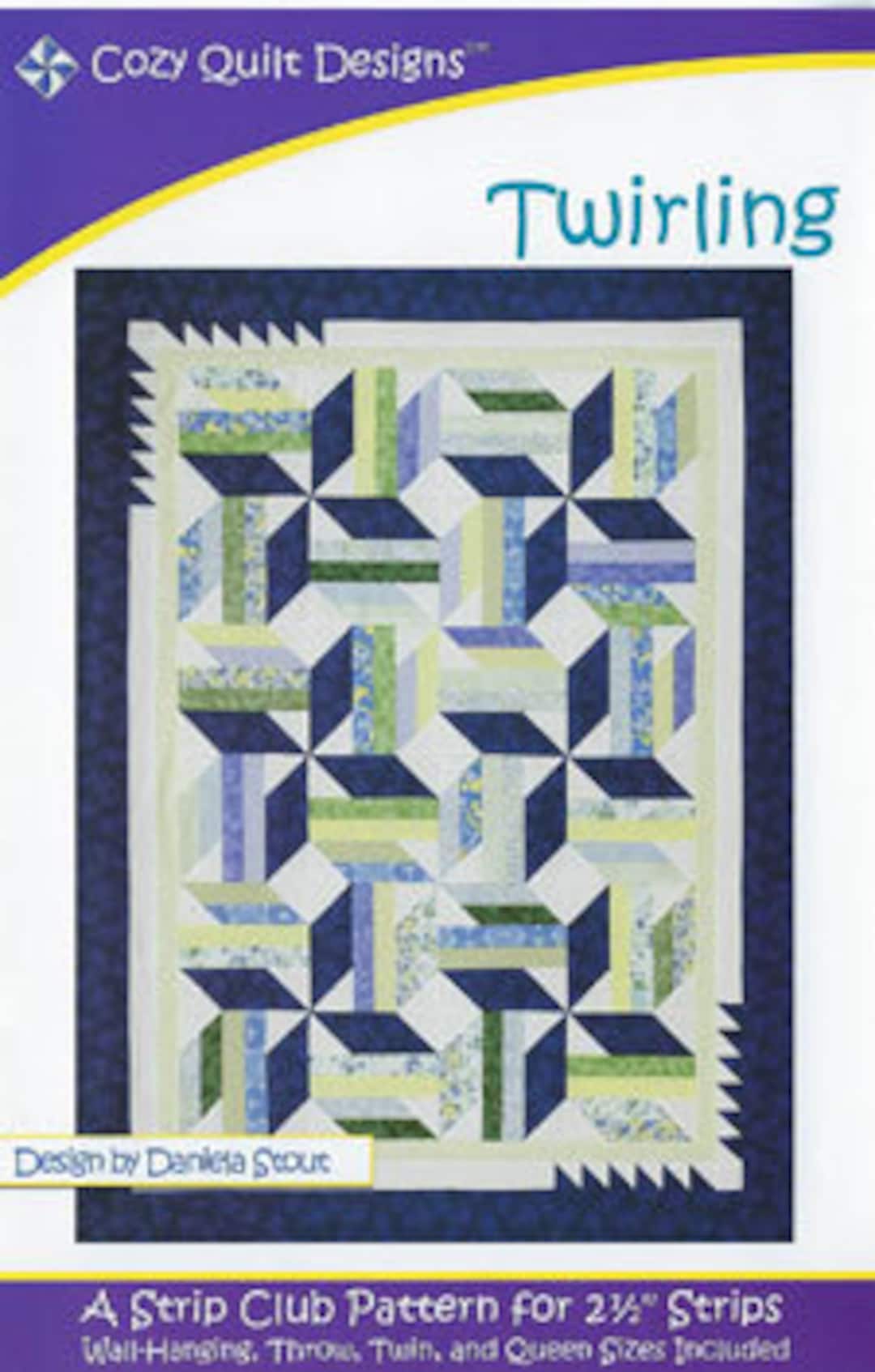 Twirling - PATTERN - Cozy Quilt Designs - Multiple Sizes - A Strip Club ...