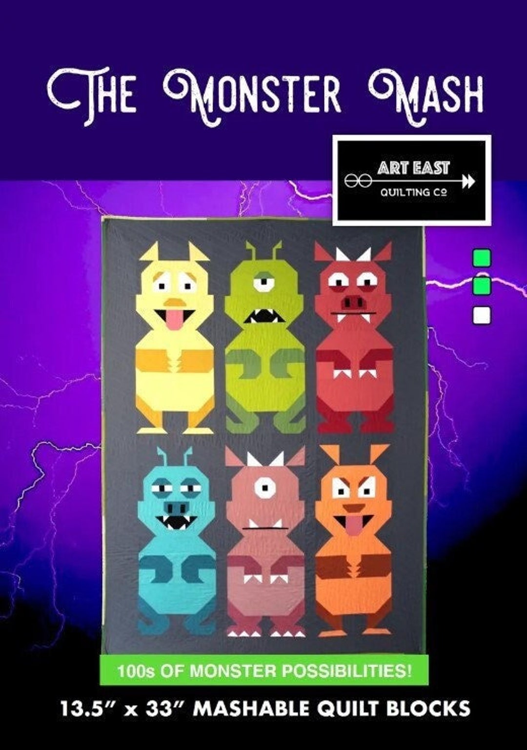 The Monster Mash Quilt Pattern Booklet - by Art East Quilt Company - Etsy