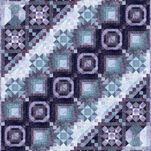 Hey Violet! - Quilt KIT - Featuring Violet Crush Wilmington Batiks - by Wilmington Prints - Twin ...