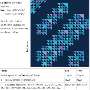 Flight Path - Quilt PATTERN - by Patti's Patchwork - Flying Geese - Fat Quarter Friendly - Lap ...