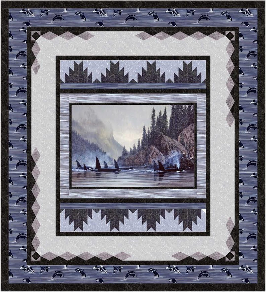 Reflections - Panel Quilt PATTERN - by the Fabric Addict - 3 Sizes ...
