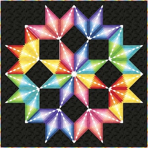 Colorburst - Quilt PATTERN - by Patti's Patchwork - Features Northcott ...