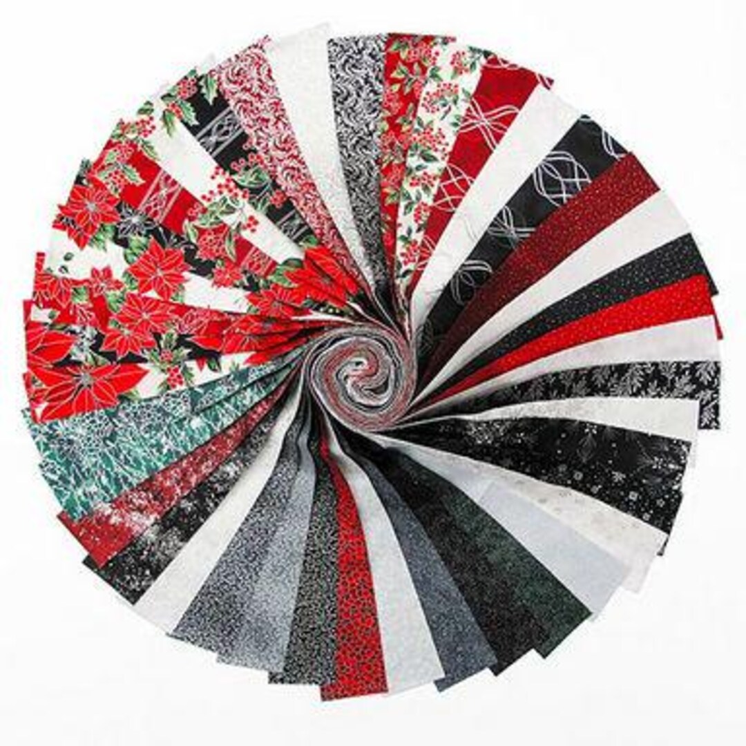 Jingle Pops by Hoffman – Silver- Jelly Roll - (40) 2 1/2" Strips - Jp12 ...